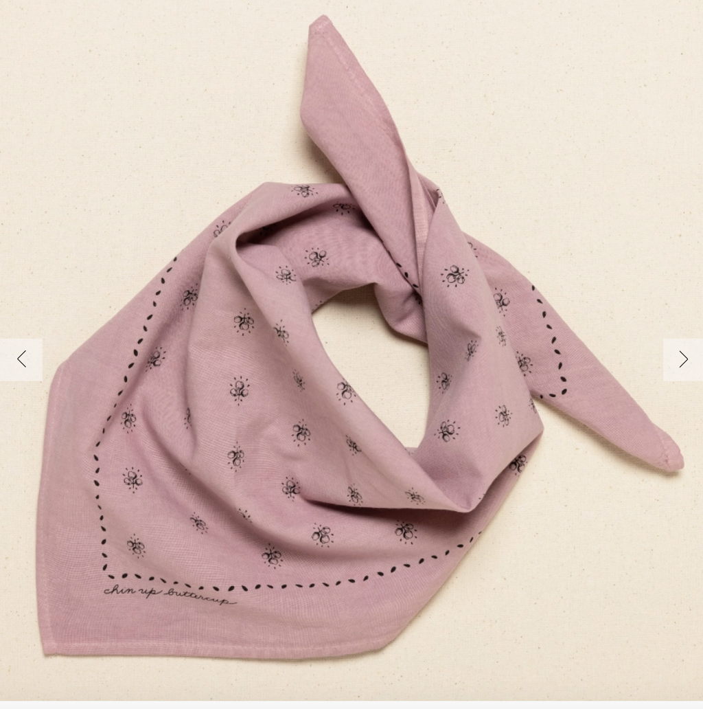 Chin Up Buttercup (periwinkle) Bandana – Frontera Jewelry